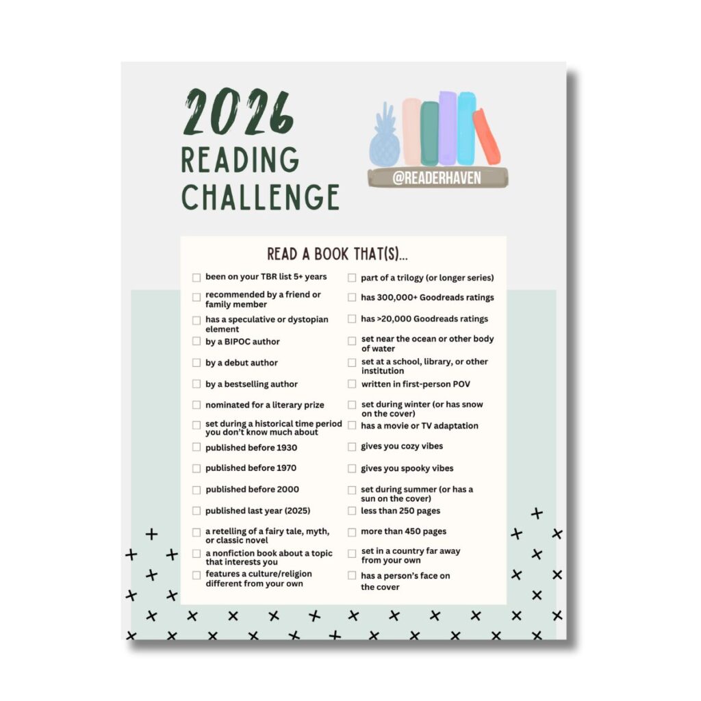 2026 Reading Challenge with Printable PDF (Backlist or Not!) | Reader Haven